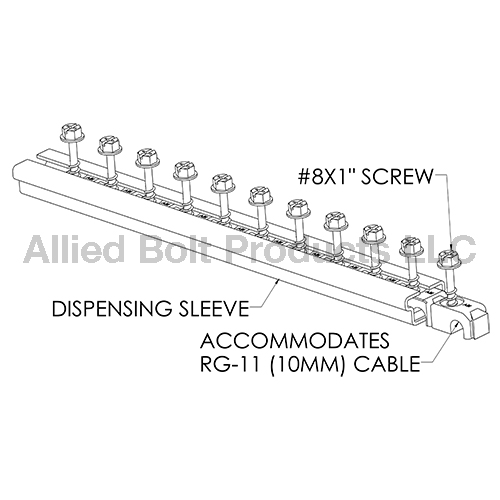 RG-11 (10MM) NYLON STRIP CLIP™ WITH #8 X 1" SCREW (BLACK) | Allied Bolt ...