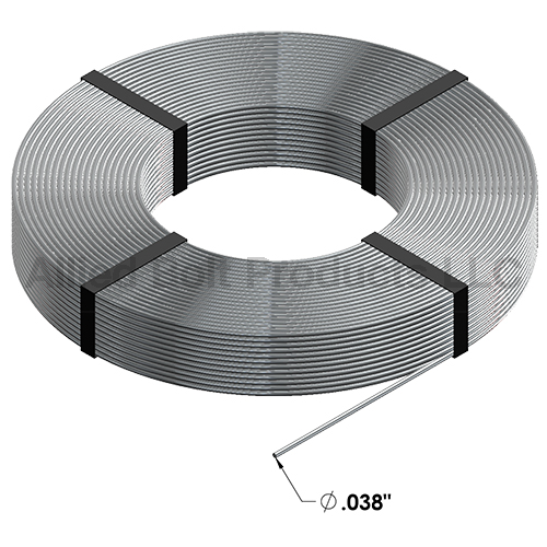 .038" LASHING WIRE COIL 302SS 1600' PER COIL | Allied Bolt Products LLC