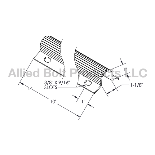 1" X 10' POLYETHYLENE U CABLE GUARD | Allied Bolt Products LLC