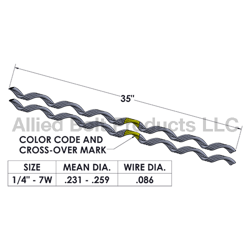 1/4" STRAND SPLICE 35" GALFAN™ COATED | Allied Bolt Products LLC
