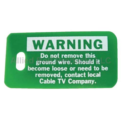 GROUNDING WIRE TAG FOR CATV | Allied Bolt Products LLC